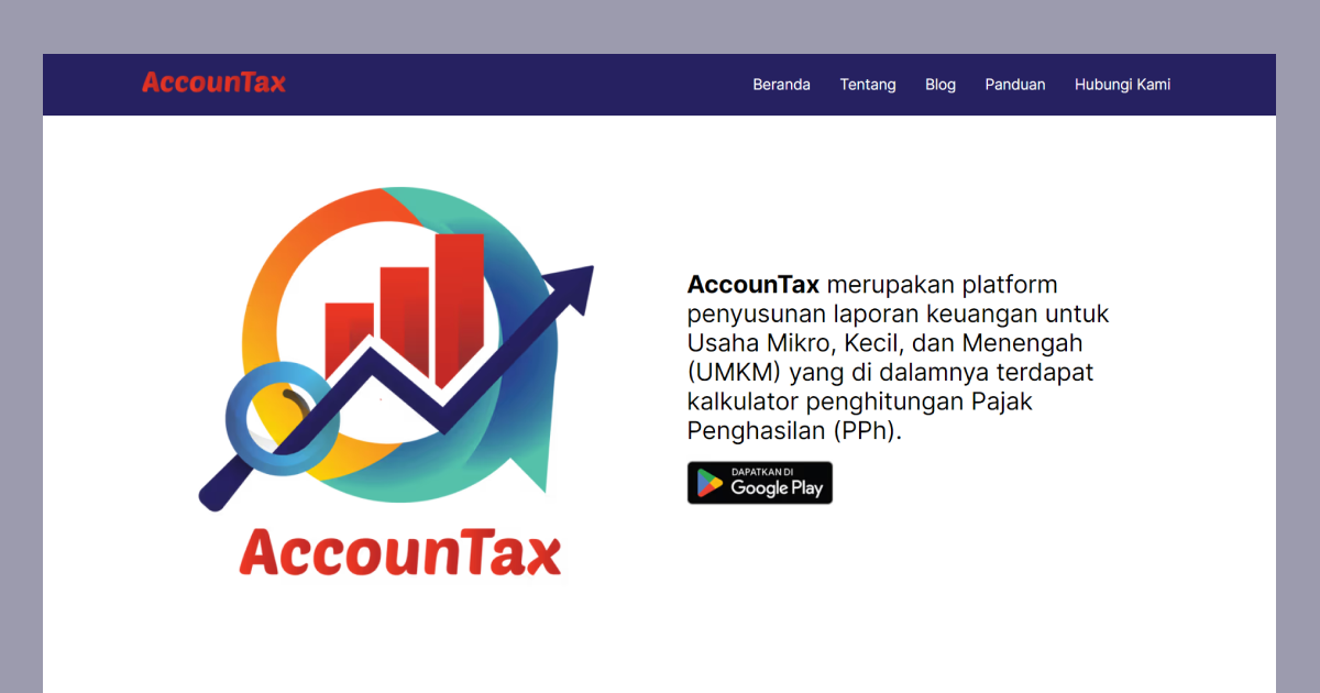 AccounTax - Aplikasi Penyusunan Laporan Keuangan UMKM